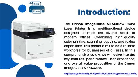 Ppt Canon Imageclass Mf743cdw Color Laser Printer Powerpoint