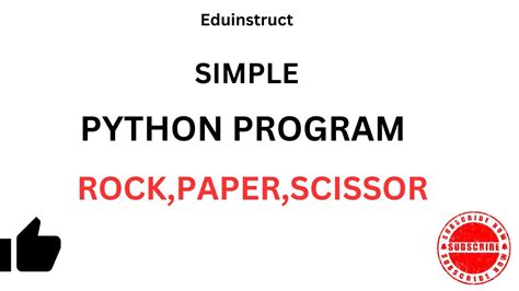 Python Code For Rockpaperscissor Game In Pythonprogramming Python
