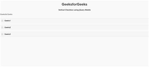 How To Create Vertical Checkbox Controlgroups Using JQuery Mobile