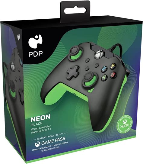 Pdp Wired Controller For Xbox Series Xs Neon Black For Pc Xone Xsx Xss
