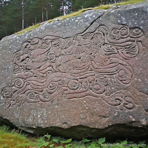 Nordic Bronze Age Rock Carvings Stable Diffusion Online