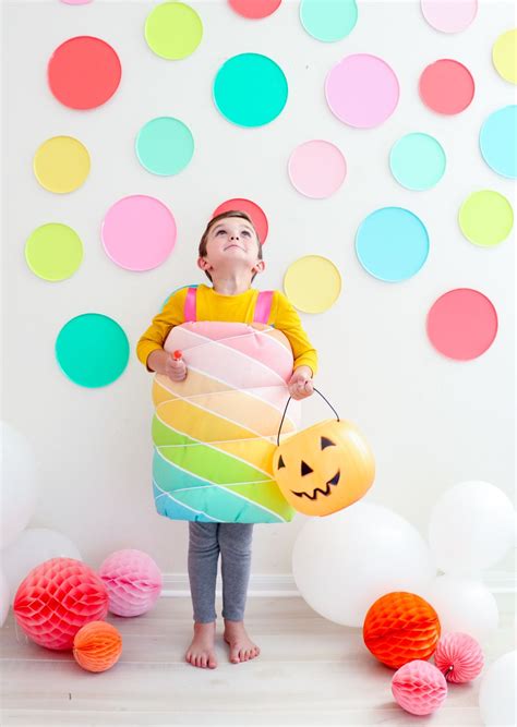 Handmade Halloween No Sew Rainbow Lollipop Costume Halloween