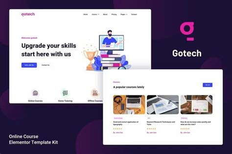 Gotech Online Course Elementor Template Kit Garudeya