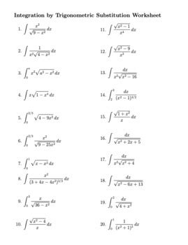 Mastering Calculus Through Integration Techniques Worksheets A Comprehensive Guide