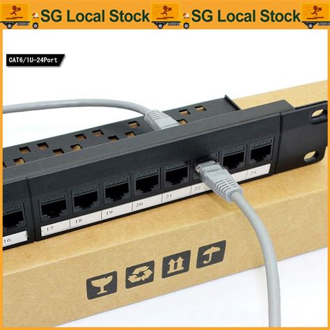 Sg Stock Network Patch Panel Port U Rack Mountable Cat Patch
