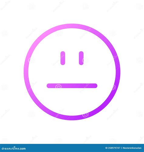 Neutral Emoji Pixel Perfect Gradient Linear Ui Icon Stock Vector