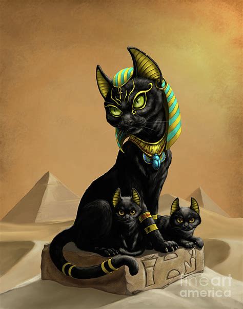 Bastet Egyptian Goddess Digital Art By Stanley Morrison Pixels Merch