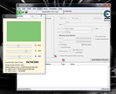 Cheat Engine View Topic Color Tool Lua Plug In