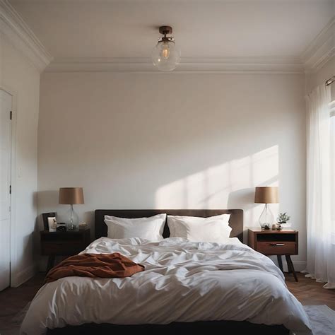 Premium Photo A Bedroom With A Bed And A Door That Says Exit