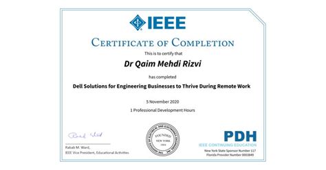 dr qaim mehdi rizvi on linkedin i got a certificate from ieee