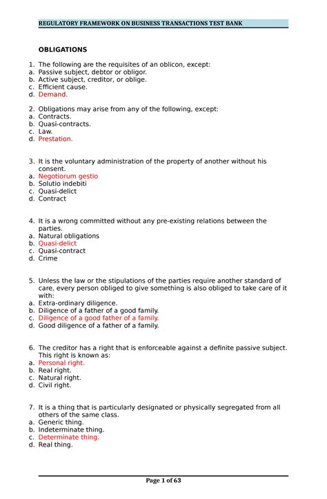 Docx Class Materials Test Bank About B Blaw Obligations The