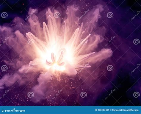 Explosion Of Nuclear Fusion Powder Stock Illustration Illustration Of