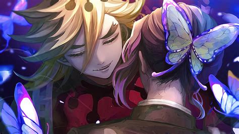 G Demon Slayer Doma Vs Shinobu Kocho K Wallpaper Pc Desktop