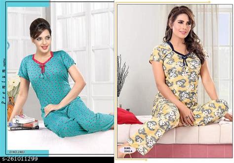 Women Satin Comfortable Nightsuits Pack Of