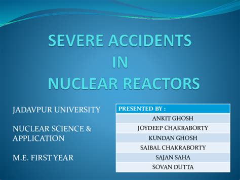 Ppt Severe Accidents In Nuclear Reactors