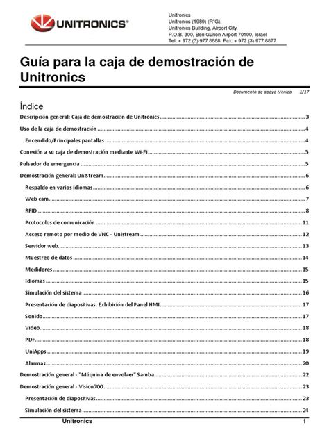 Unitronics Demo Case Guide Spanish Caja Demostracion Unitronics Pdf Pdf Identificación De