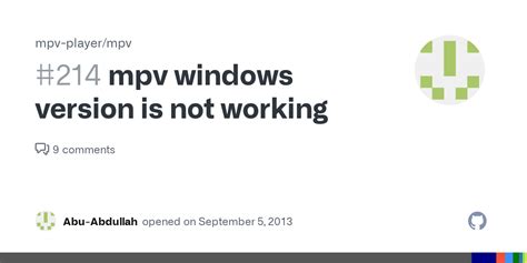 Mpv Windows Version Is Not Working Issue Mpv Player Mpv GitHub