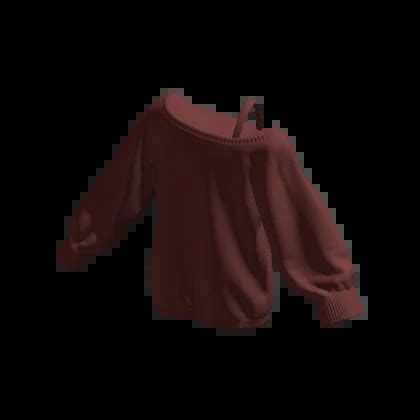 Red Off Shoulder Oversized Sweater Roblox Item Rolimons