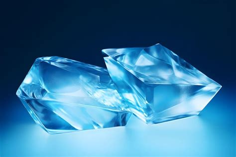 Premium Ai Image Abstract Ice Shapes Background