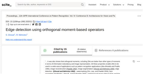 Citation Report Edge Detection Using Orthogonal Moment Based Operators