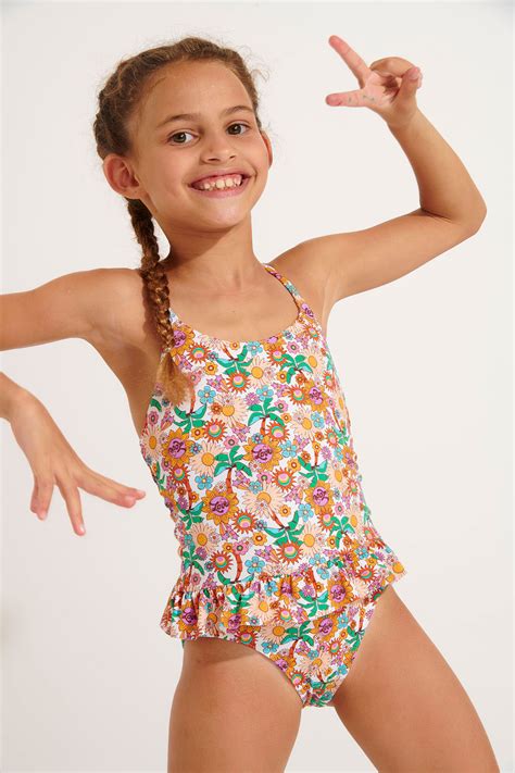 Girls Leafy Daisydream Floral Swimsuit Banana Moon®