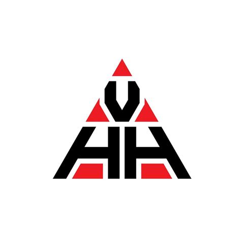 Vhh Triangle Letter Logo Design With Triangle Shape Vhh Triangle Logo