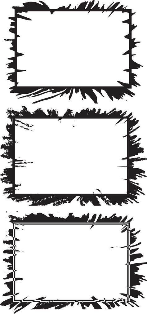 Dynamic Collection Of Artistic Grunge Frames Featuring Three