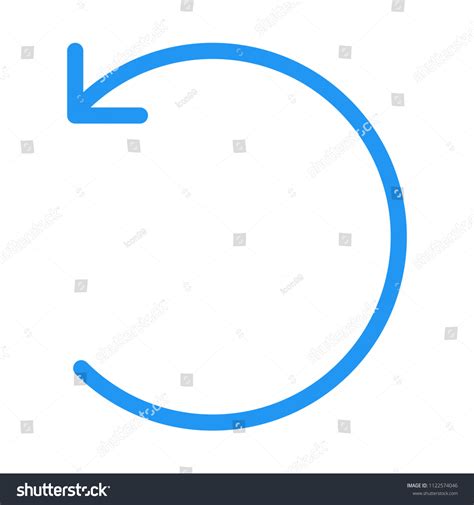 Anticloclwise Open Circle Arrow Stock Vector Royalty Free 1122574046
