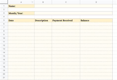 Ledger Excel Template