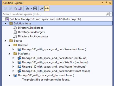 Invalid Project Created When Using Spaces And Dots In Project Name