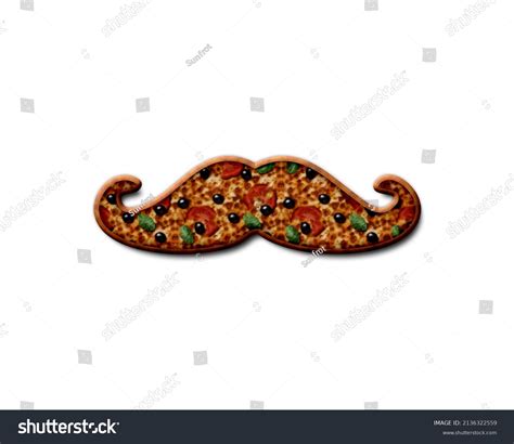 Mustache Moustache Man Symbol Pizza Icon Stock Illustration 2136322559