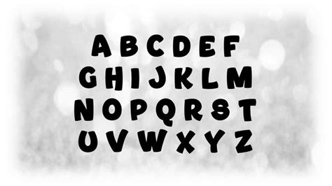 Word Clipart Black Solid Cartoon Alphabet Letter Templates Grouped On