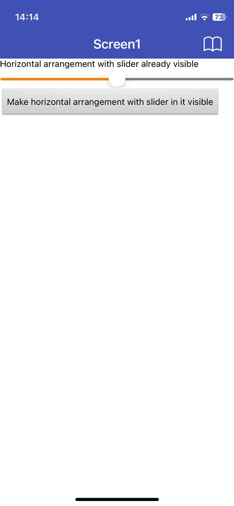 Ios Making Horizontal Arrangement With Slider Inside Visible With Code Makes The Slider Size