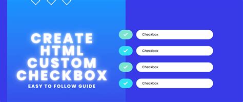 how to create and style an html custom checkbox dev community