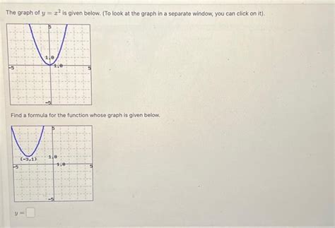 Solved The graph of y x² is given below To look at the Chegg com
