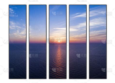 抽象鸟瞰图的日落天空背景。空中戏剧性的金色日落天空和傍晚天空云在海上。落日中令人惊叹的天空云朵。天空