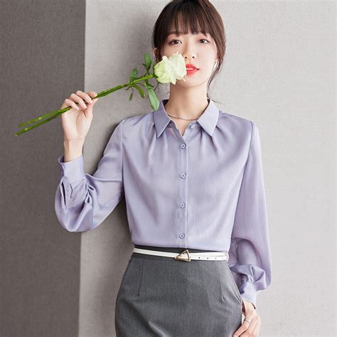 玩美衣櫃率性高級感雪紡ol長袖襯衫s Xl 白色戀人 長袖 Yahoo奇摩購物中心