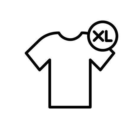 Xl Shirt Size Icon For Apparel Sizing Clothing Brands And Fashion