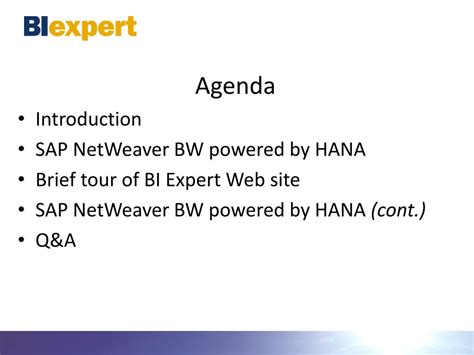 ppt what you need to know about sap netweaver bw powered by sap hana