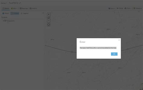 help with the layer cannot be added to the ma esri community