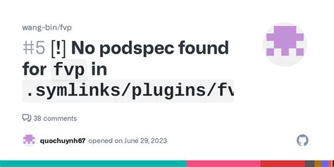 No Podspec Found For `fvp` In `symlinkspluginsfvpios` · Issue 5