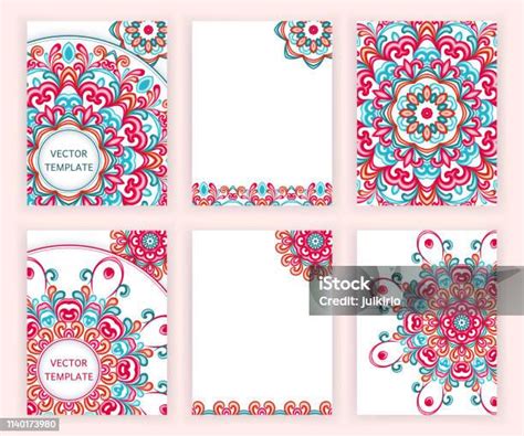 전단지 배너 브로셔 현수막 포스터 인사말 카드에 대 한 템플릿입니다 화려한 만다라와 추상적인 배경입니다 아랍어 아시아 이슬람 인도 모티브 벡터 일러스트입니다 녹색에 대한