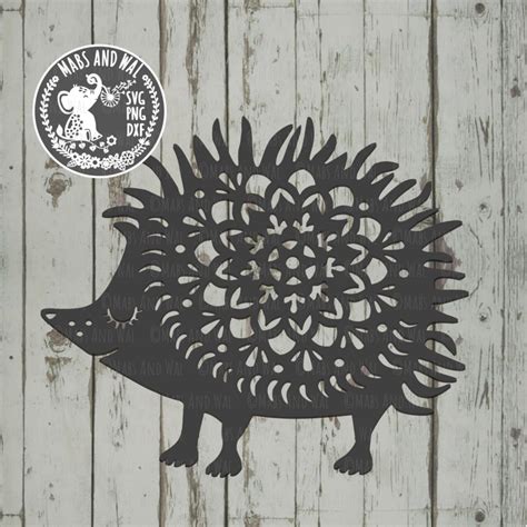 Hedgehog Mandala Svg Png Dxf Digital Cutting Filemandala Etsy