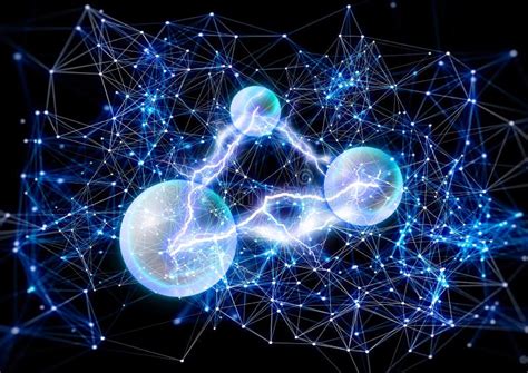 3d Illustration Of Spheres Connected By Light Lines Stock Illustration