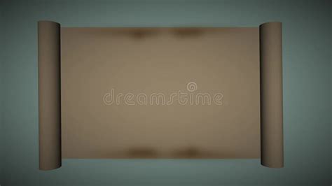 Empty Vintage Style Parchment Scroll Opens And Closes Animation Stock