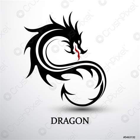 Chinese Dragon Symbol Stock Vector 5463132 Crushpixel