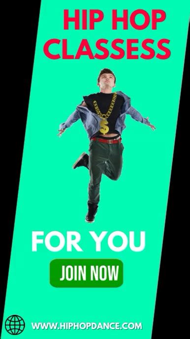 Hip Hop Classes Ad With Dancing Template Postermywall