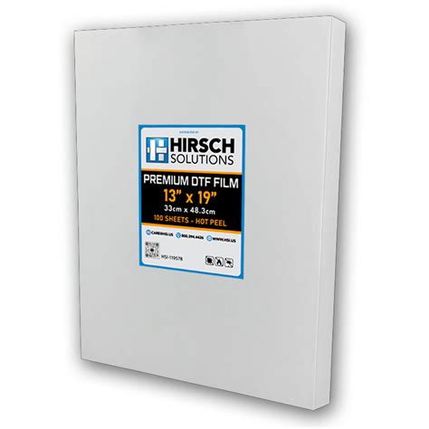 Hirsch Premium Hot Peel Dtf Sheets 13 X 19 Hirsch Solutions