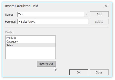 Insert A Calculated Field And Calculated Item EarthCape Documentation