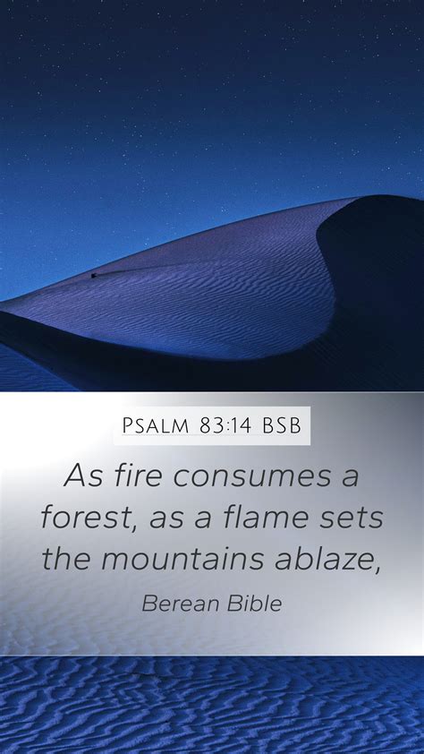 Psalm 83 14 Bsb Mobile Phone Wallpaper As Fire Consumes A Forest As